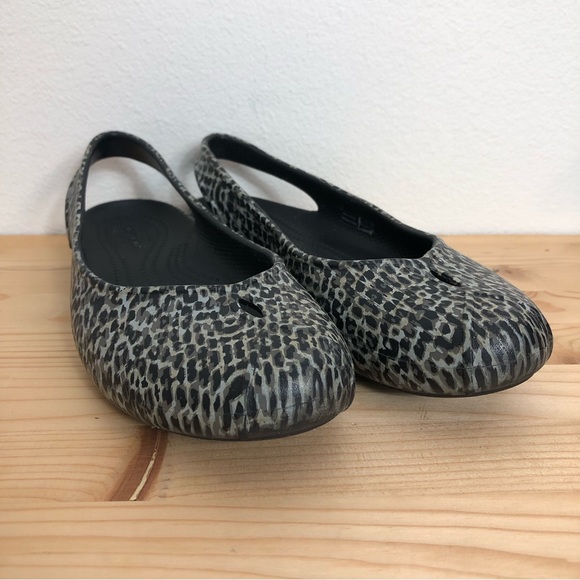 CROCS | Shoes | Crocs Olivia Ii Leopard Print Slingback Slip On Casual ...